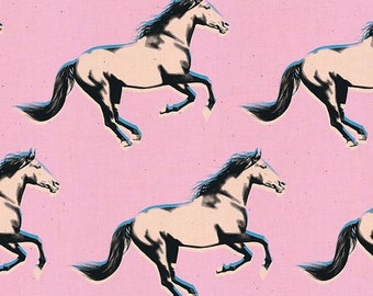 Pink Horse Fabric - Etsy