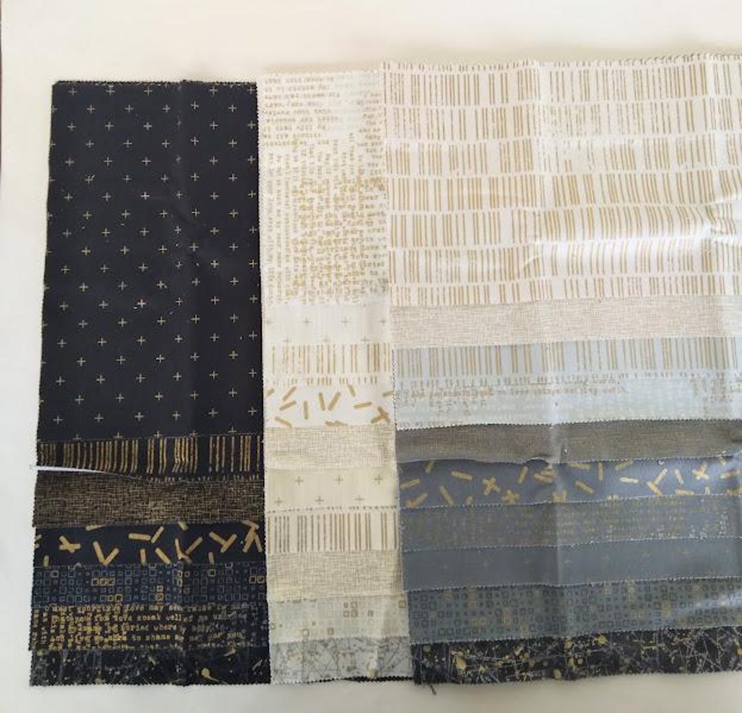 Modern Backgrounds Luster Sample Set Zen Chic Metallic Moda OOP Precut ...