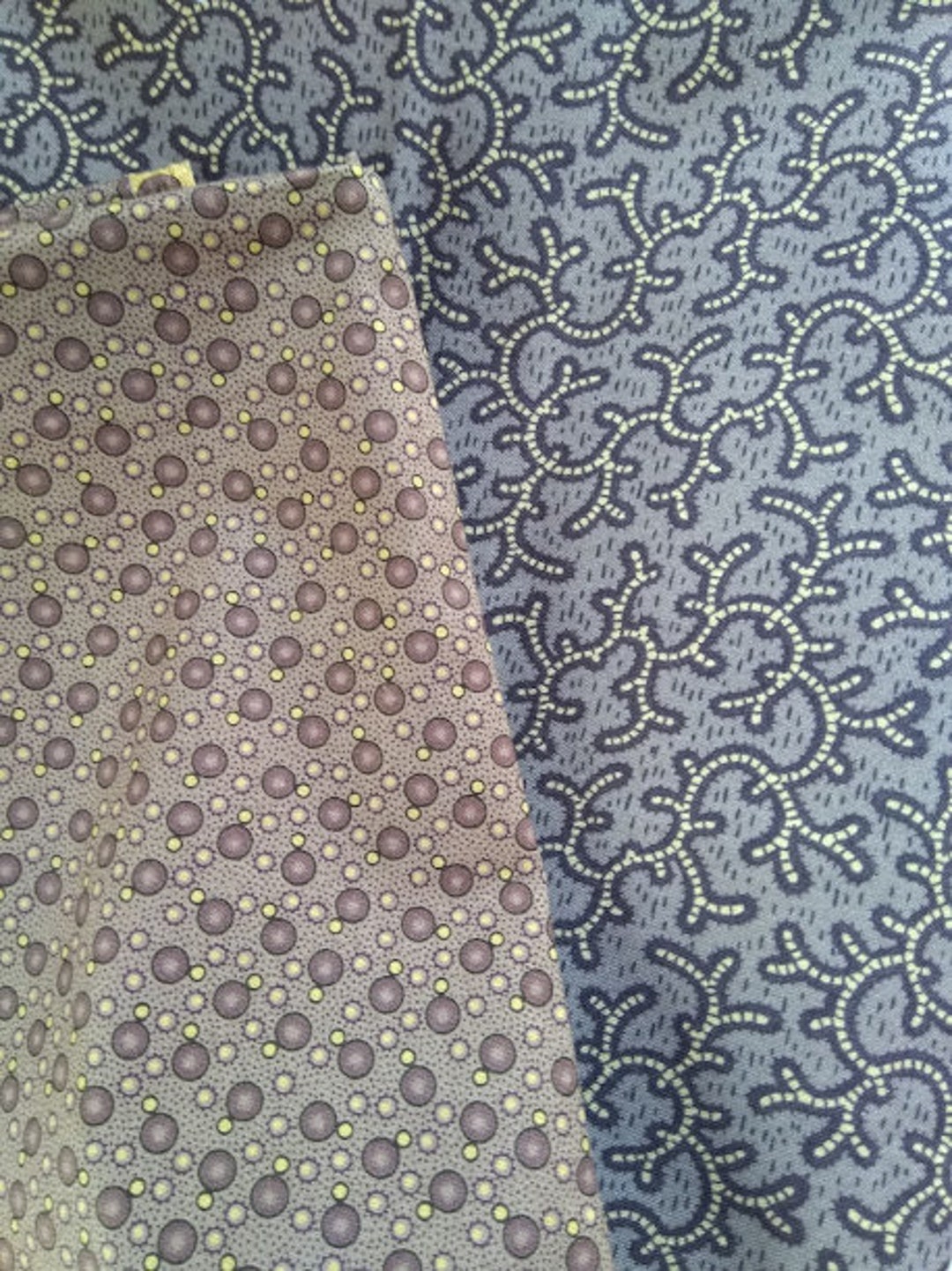 Purple Civil War Prints Bundle One Yard And A Fat Quarter Caramel And Lavender Judy Roche