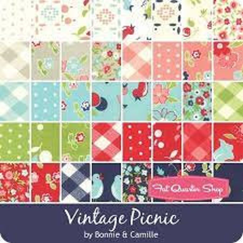 Vintage Picnic Fat Quarter Bundle 40 Pcs Bonnie and - Etsy