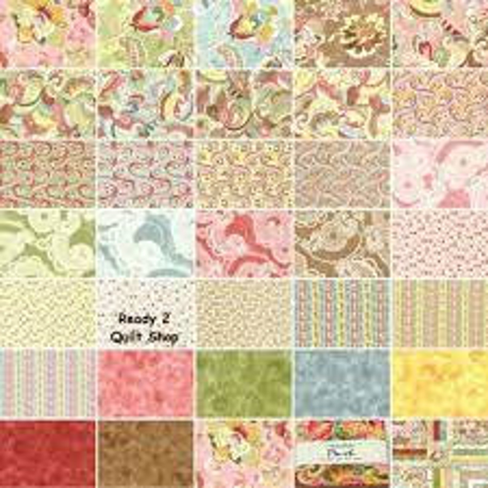 POSH Fat Quarter Bundle 32 Pcs Chez Moi Moda Out of Print Precut Cotton ...