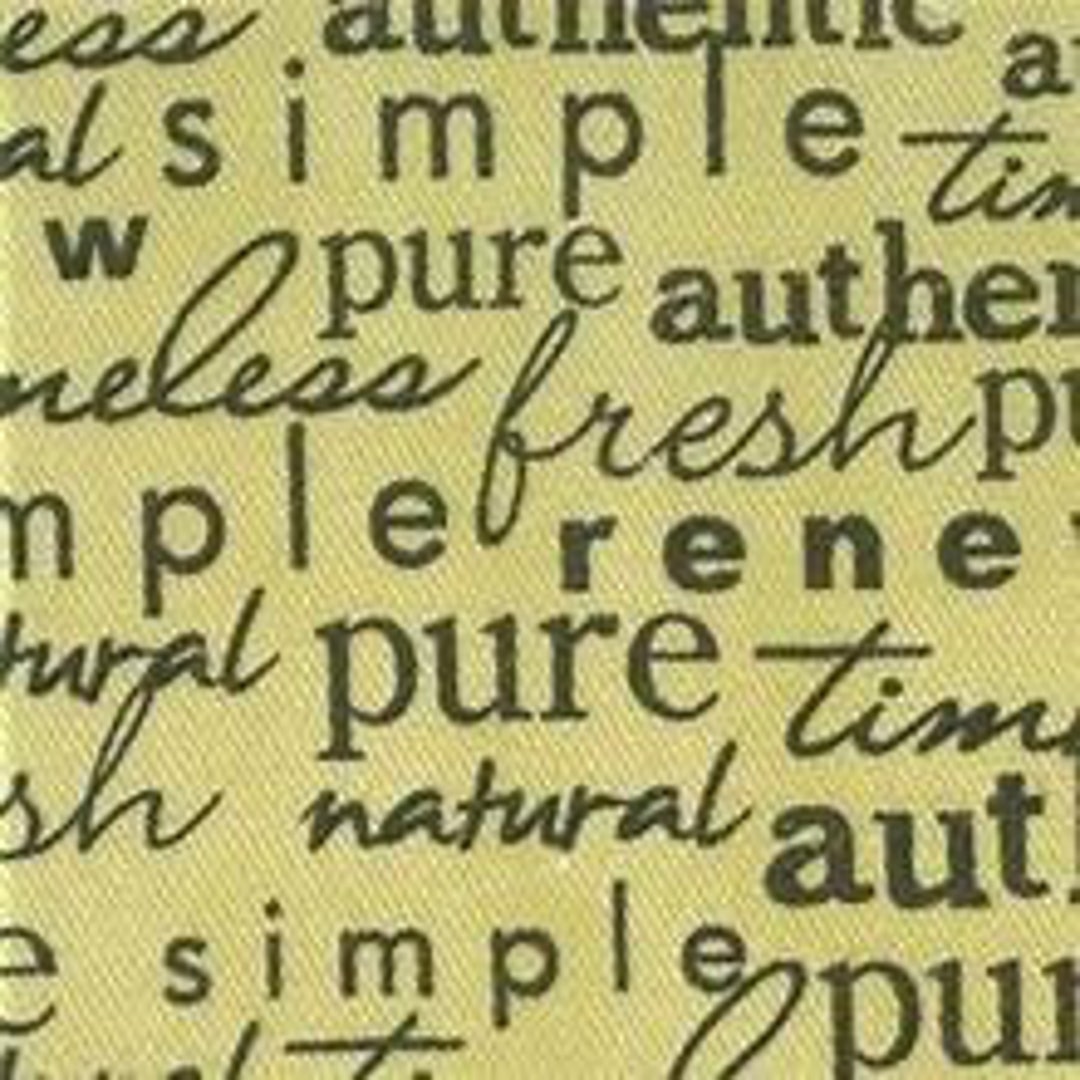 Authentic 1/2 Yard Black Text on Green - Sweetwater - Out of Print ...