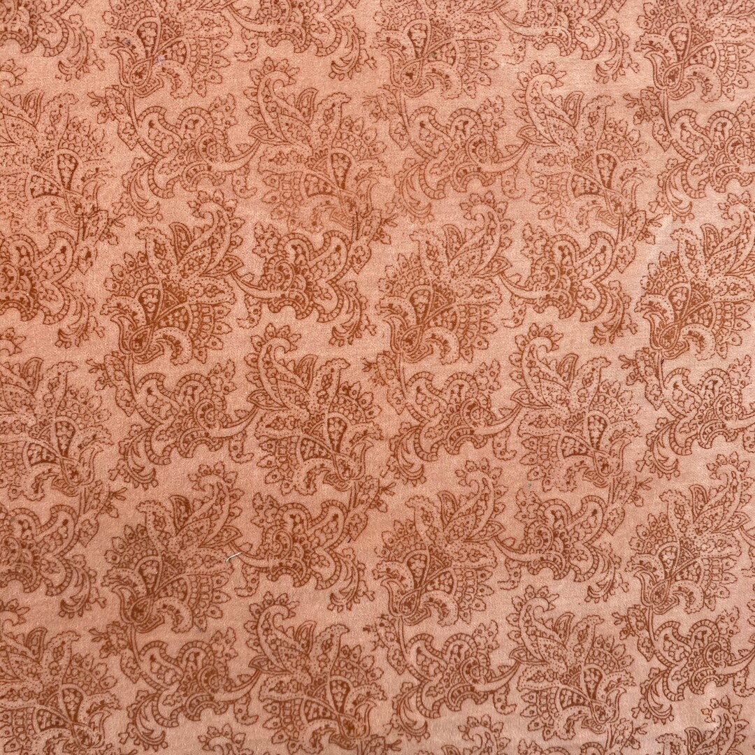 Sale One Yard Peach Damask Velvet Moda 3 Sisters - Etsy