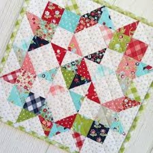 Vintage Picnic 1/2 Yard Mayberry Mum in Cream/navy - Bonnie & Camille ...