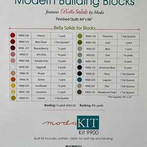 Moda Modern Building Blocks Quilt Kit 84x96 Fabric and Quilt Pattern ...