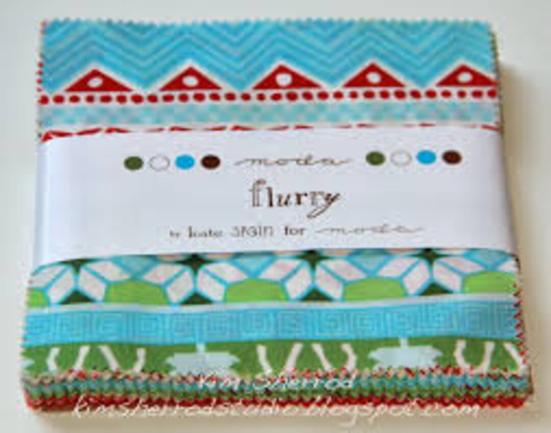 Flurry Charm Pack - Kate Spain - Moda - Christmas - OUT OF PRINT - 100% ...