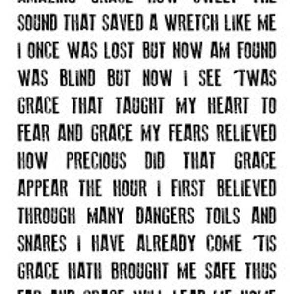 Amazing Grace Print - Etsy