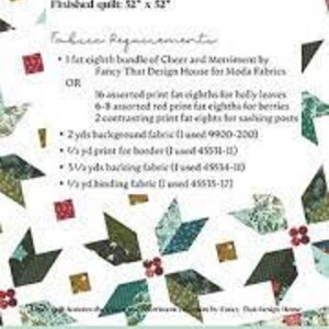 Holly-day Stars Quilt Pattern by My Wandering Path - Etsy