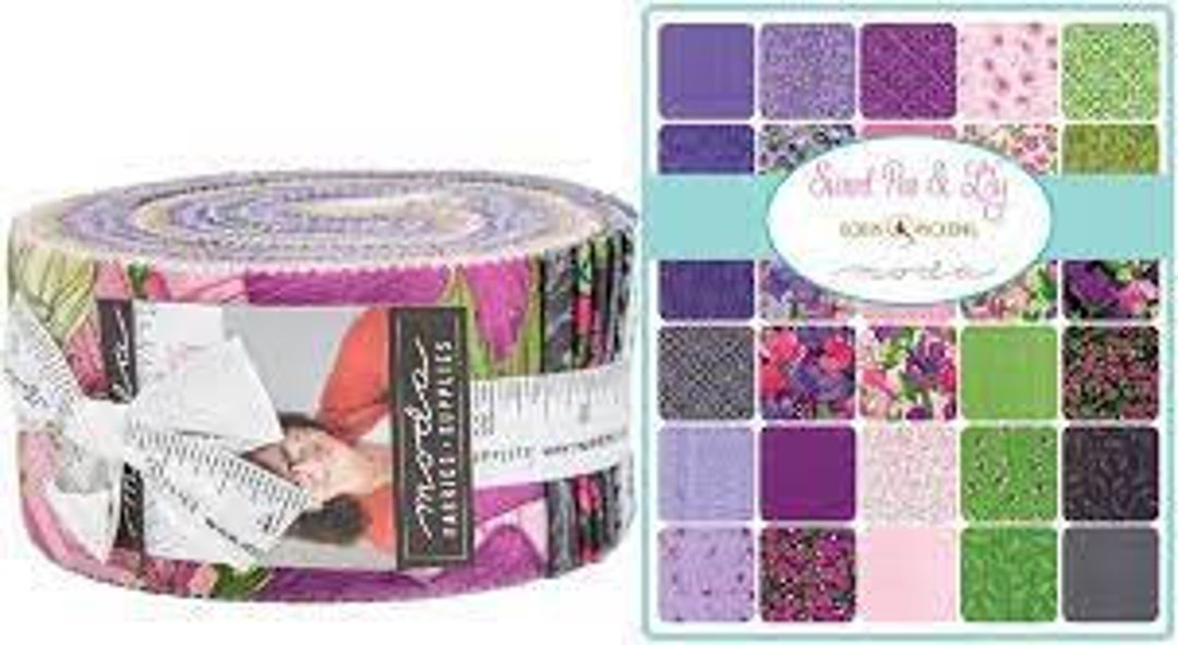 Sweet Pea and Lily Jelly Roll Robin Pickens - Moda - OUT OF PRINT ...