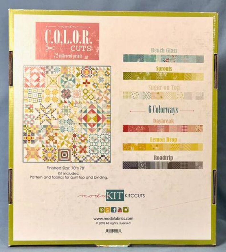 Moda C.O.L.O.R. Cuts Dessert Sampler Quilt Kit 70x78" Out of Print RARE ...