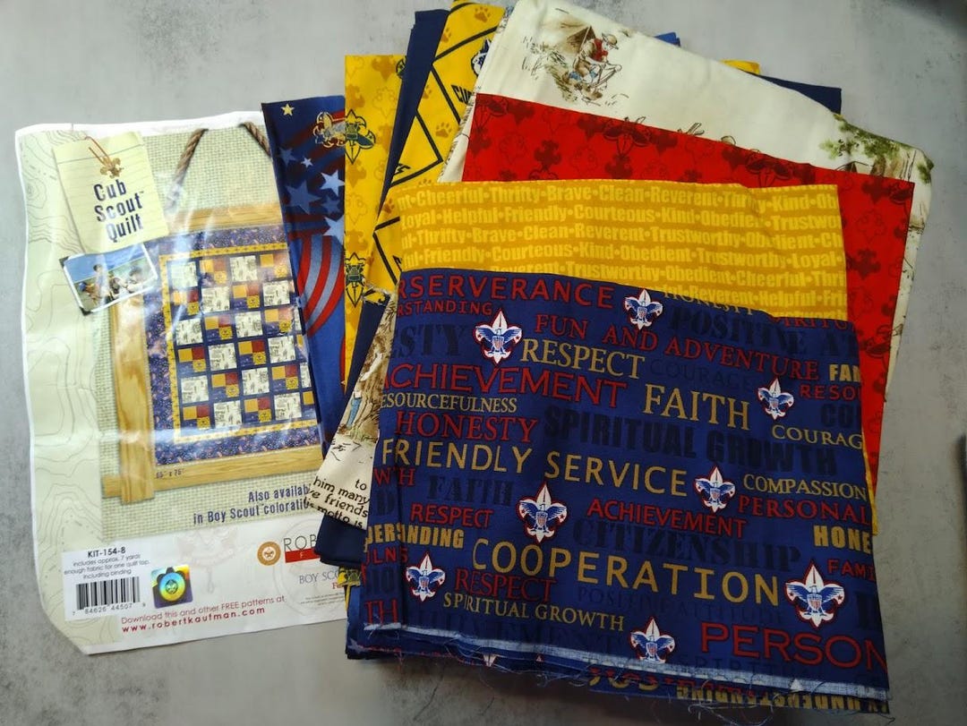 Cub Scout Quilt Kit 65x75" Boy Scouts of America Robert Kaufman ...