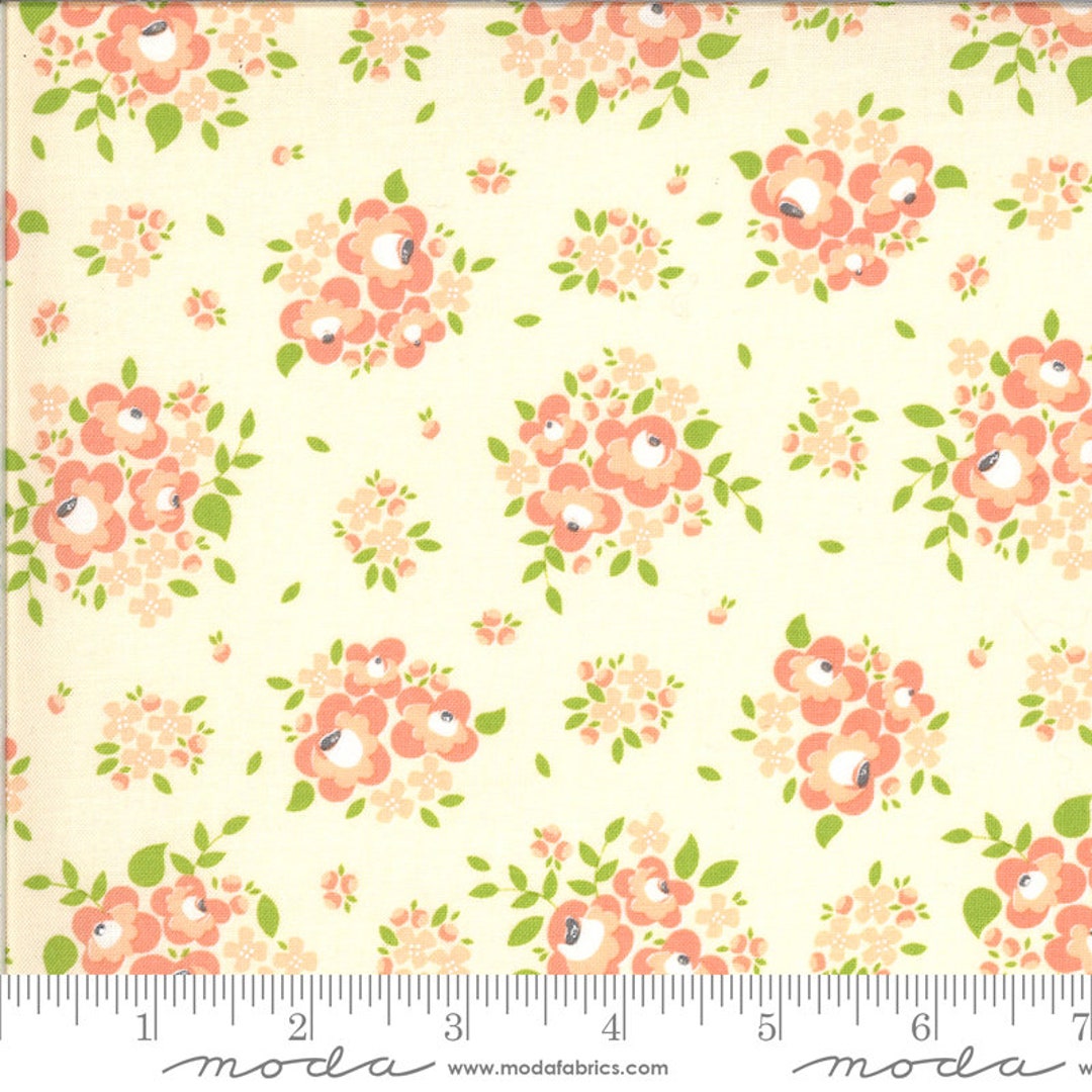 Apricot & Ash 31x44 Moda Baby's Breath - 29102 - Floral by Corey Yoder ...