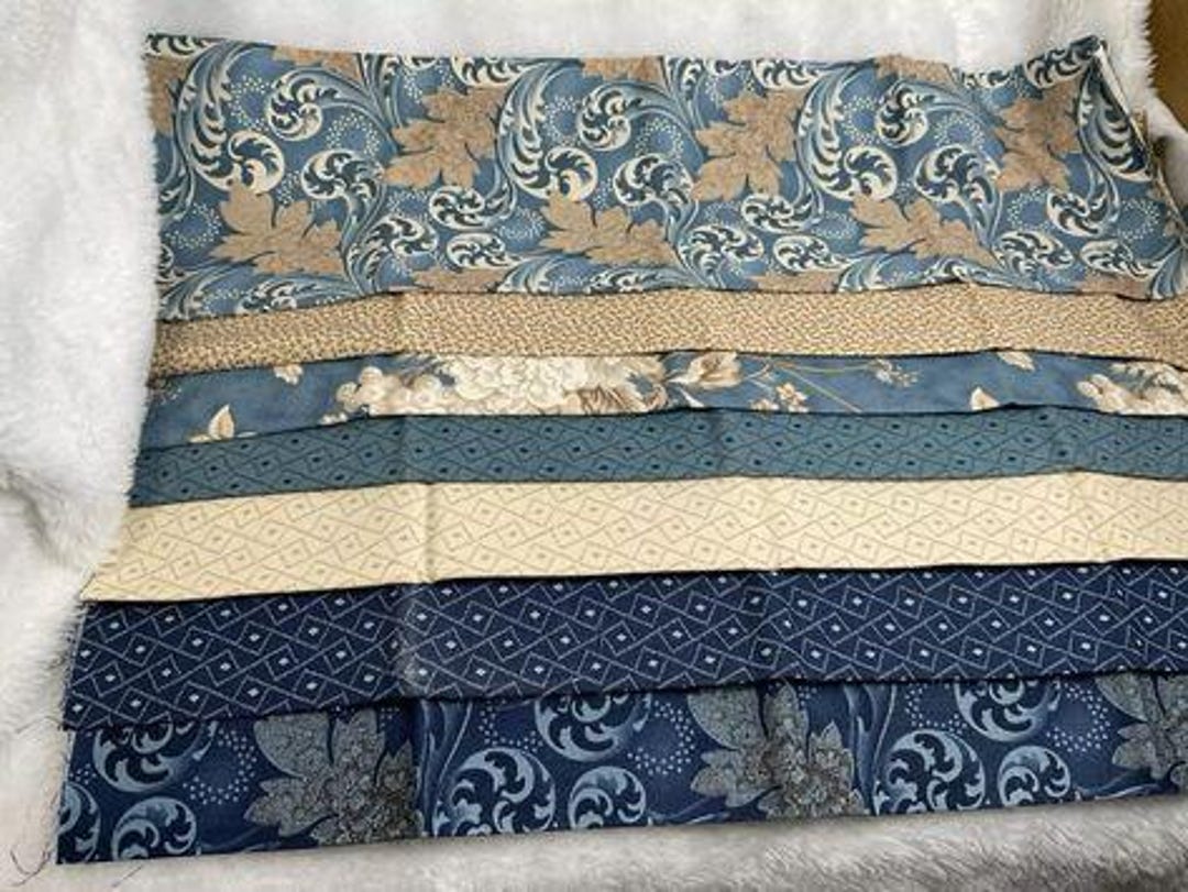 Blue Barn Fat Quarter Bundle, 8pcs Laundry Basket Quilts Edyita Sitar ...