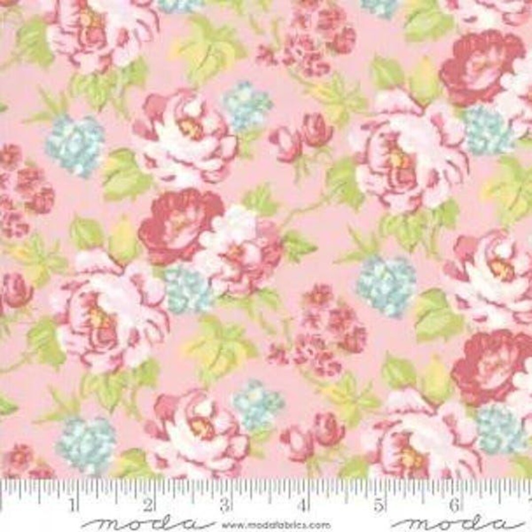 Bramble Cottage 1/2 Yard Brenda Riddle Out of Print Blossom Moda ...