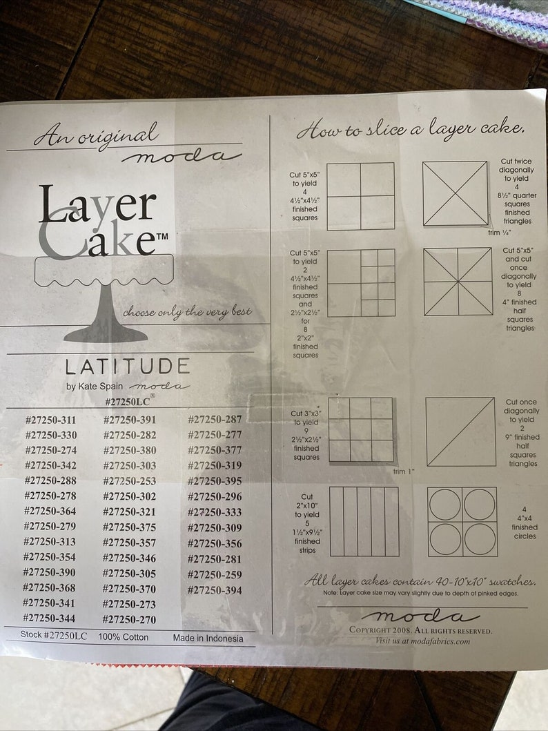 Latitude Batiks Layer Cake Kate Spain - Moda - Precut - Cotton Fabric ...