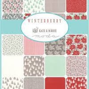 Winterberry Jelly Roll Kate and Birdie Paper Co Moda Fabric Christmas ...