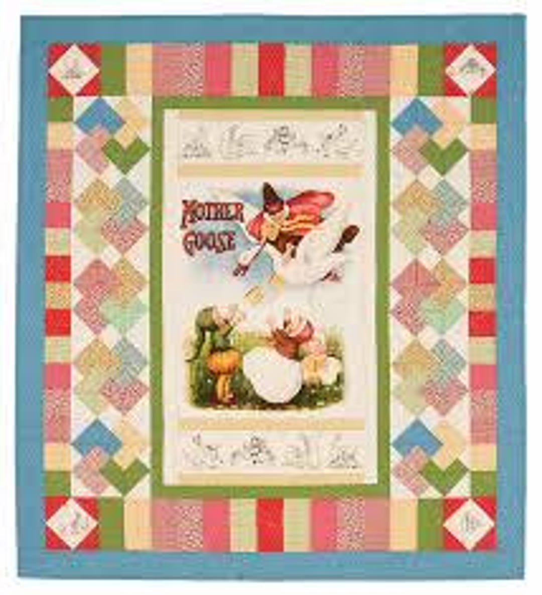 Mother Goose Quilt Kit 57x63 Vintage Red Rooster Fabrics Amy Barickman ...