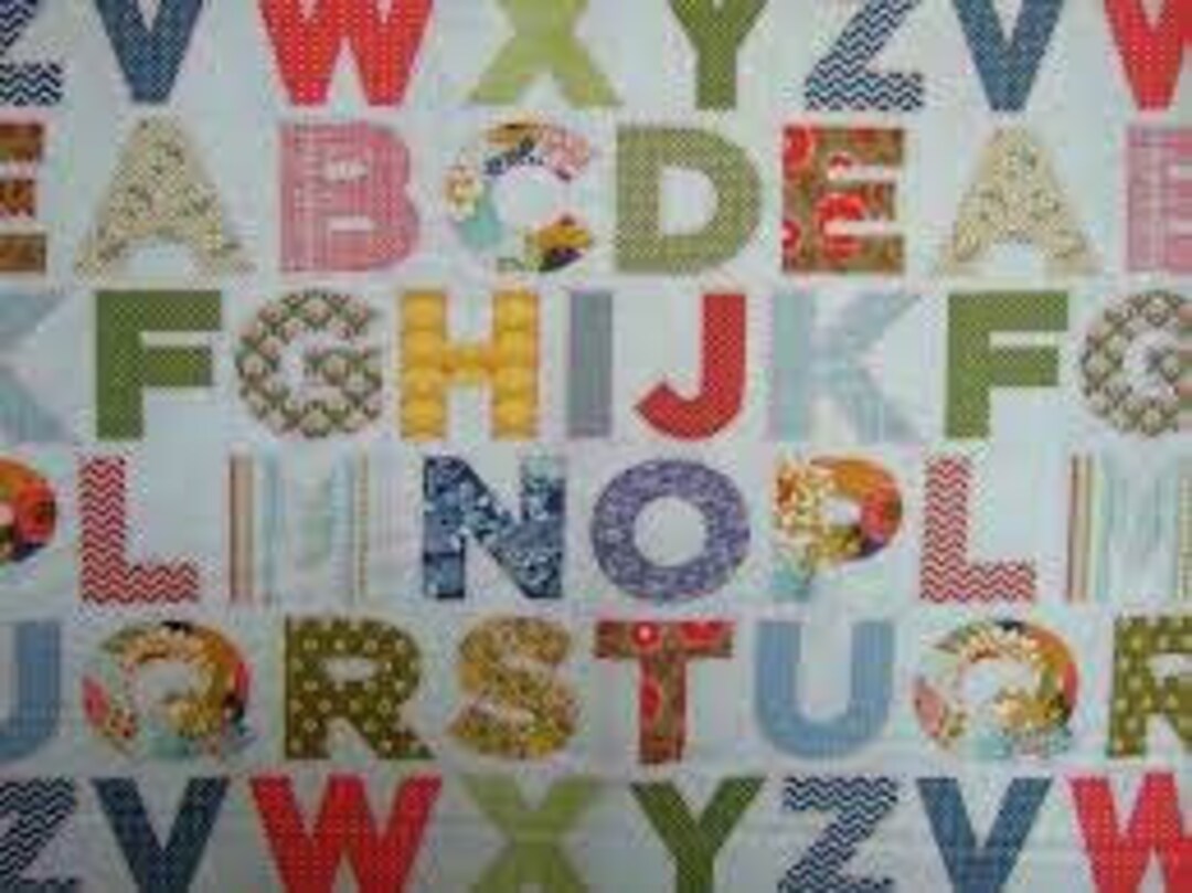 PB and J Basic Grey Alphabet 1/2 YARD Moda OOP Cotton Fabric - Etsy