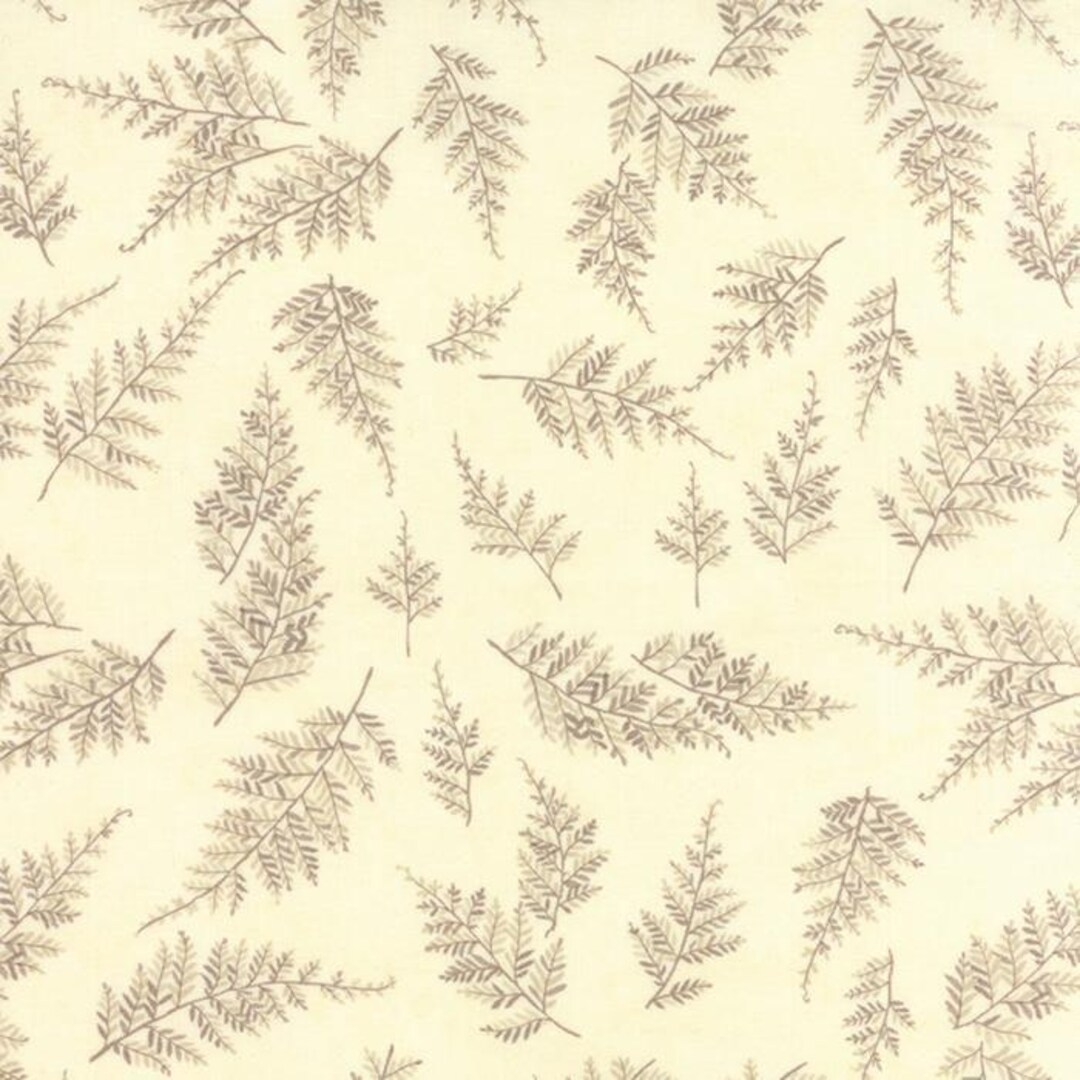 The Potting Shed 1/2 Yard Antique White Fern Holly Taylor Moda OUT OF ...