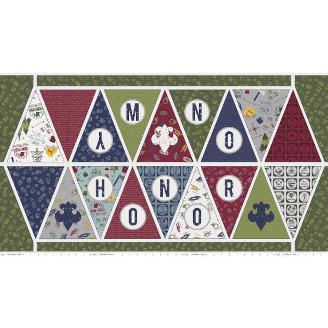 Boy Scout Modern Scouting on My Honor Banner Panel 24x 43 Riley Blake ...