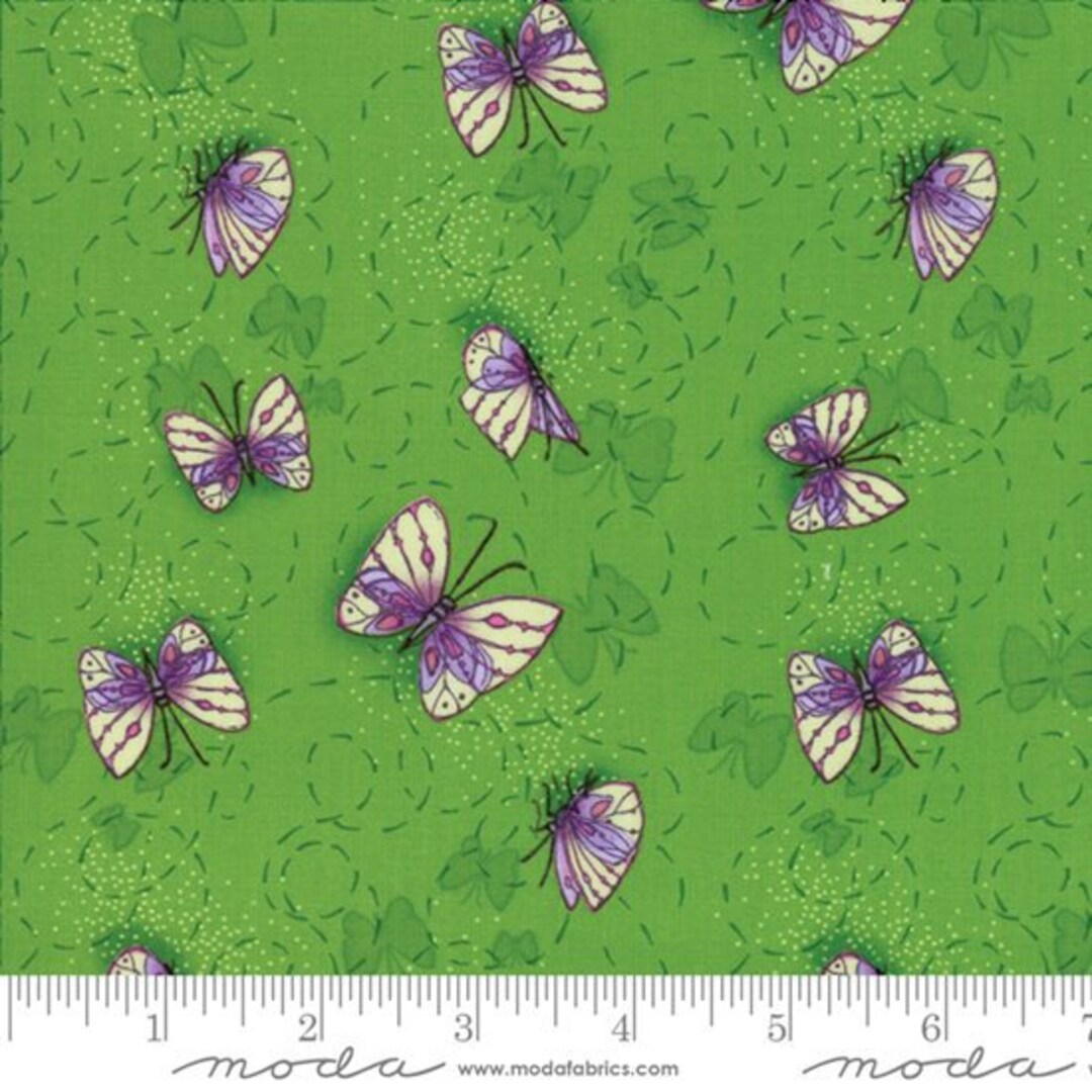 Sweet Pea and Lily 1/2 Yard Robin Pickens - Moda - Green With Purple ...