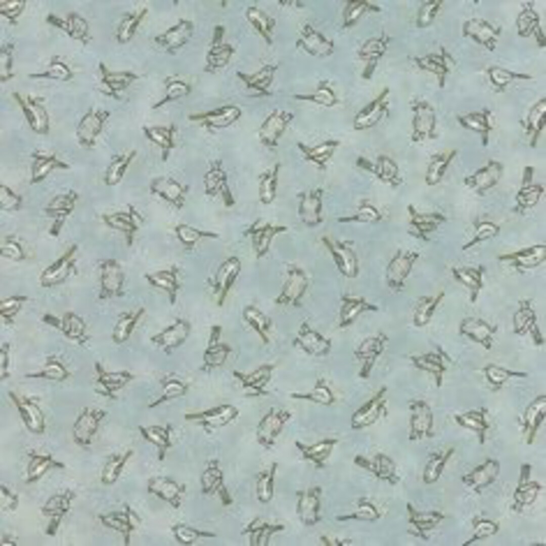 Persimmon 1/2 Yard Blueberry Crumble Little Birds 30388 Basic Grey Moda ...