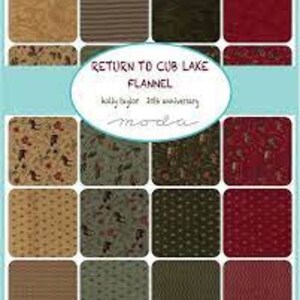 Return to Cub Lake FLANNEL Charm Pack Holly Taylor Moda Out of Print - Etsy
