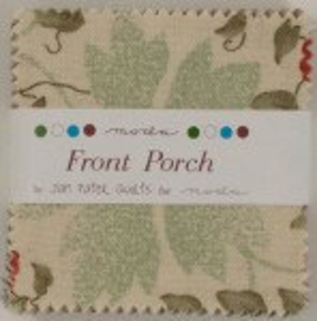 Front Porch Set of 2 MINI Charms Eighty-four 2.5" Squares Mini Charm Packs Moda Jan Patek Precut ...