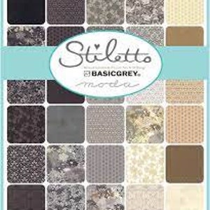 Stiletto Layer Cake Basicgrey Moda - 100% Cotton Fabric - Precut 10" Squares - OUT OF PRINT - Etsy