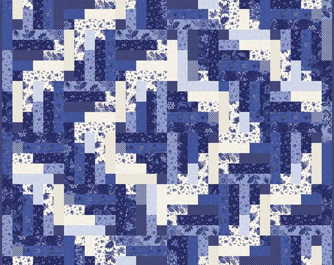 French Quarter Quilt Kit Throw Size Bonnie Sullivan Espresso Road Quilt ...