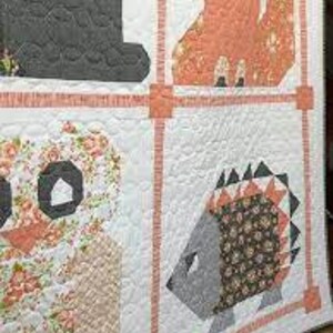 Woodland Frolic Quilt Kit Corey Yoder Apricot and Ash Fabric - Etsy