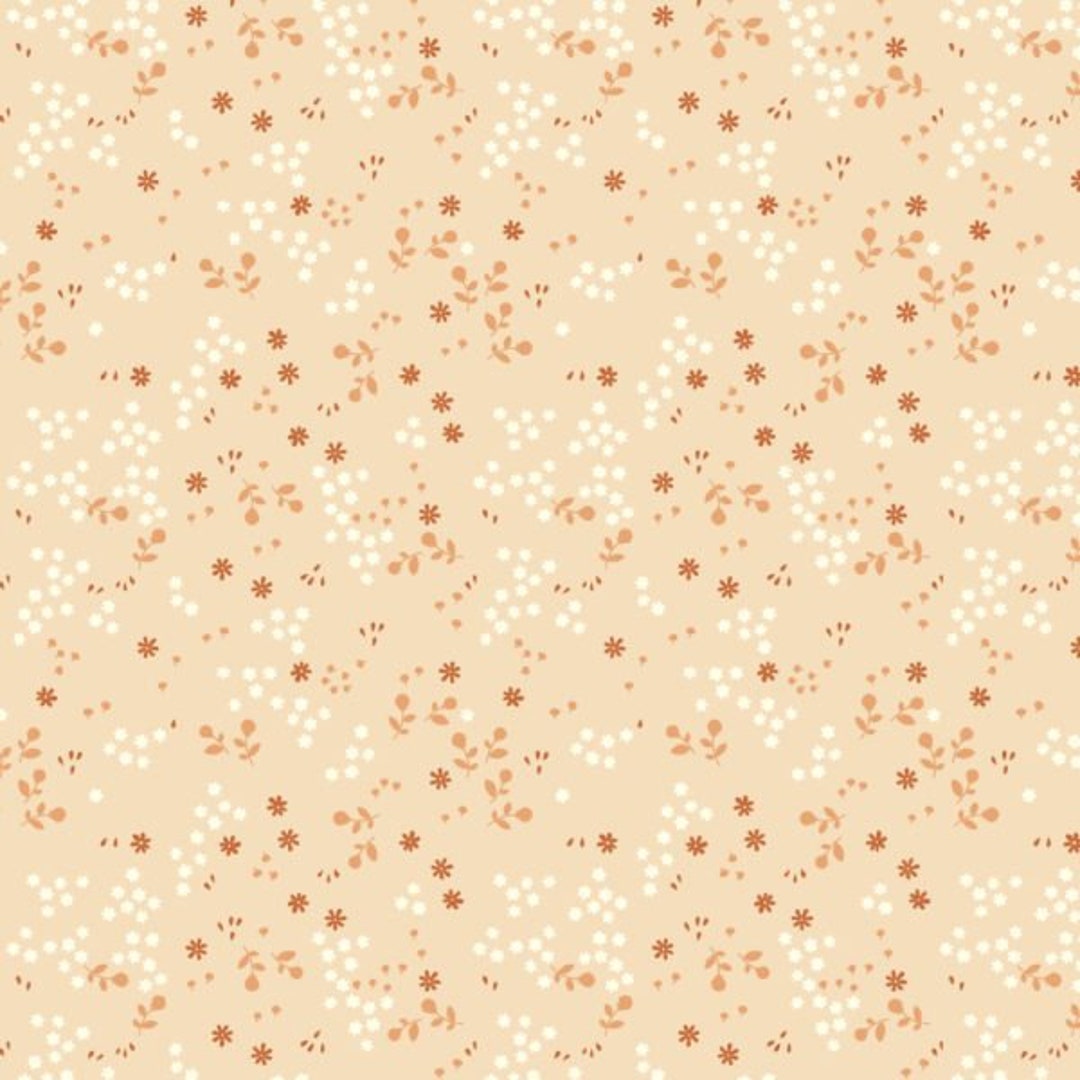 Best of Teagan White 31x44" Tonal Floral Shell Birch Fabric - 100% ...