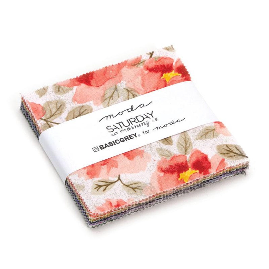 42 5 Squares 100% Cotton Saturday Morning by Basic Grey for Moda. - Etsy