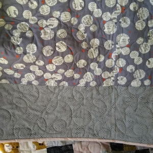 Handmade Quilt Celestial Fabric by Zen Chic for Moda 77x 89 (double Bed ...