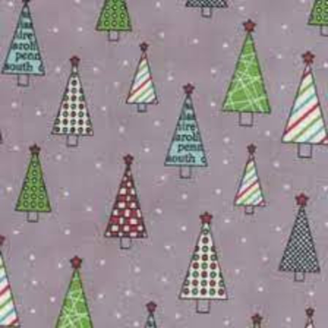 Holly's Tree Farm 1/2 Yard by Sweetwater for Moda - Trees - 5582 Gray ...