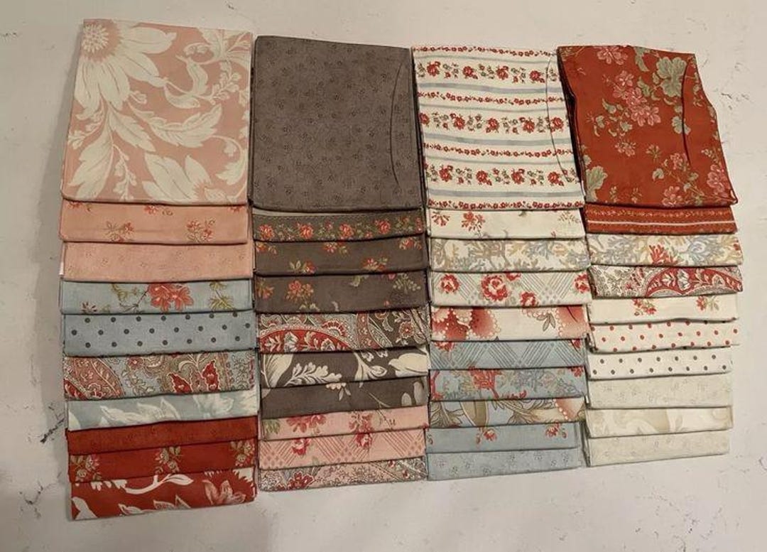 MARTINIQUE 3 Sisters Fat Quarter Bundle, 40pcs Out of Print Cotton ...