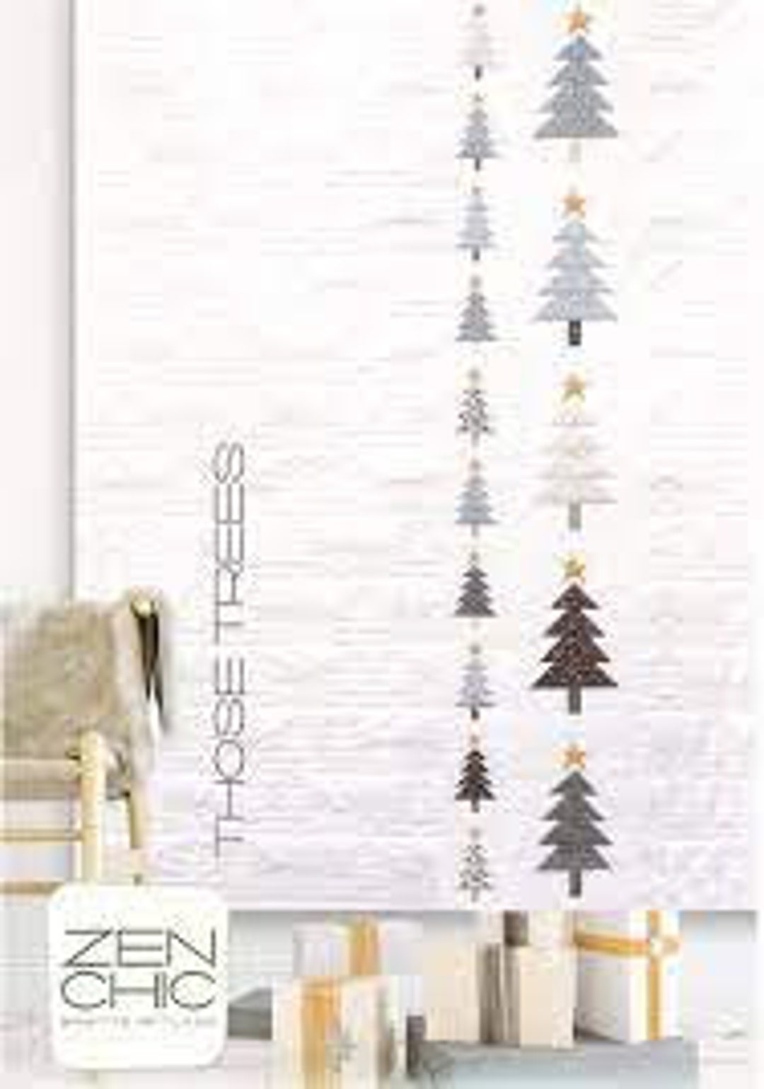 White Christmas Metallic Kit by Zen Chic Moda 58x71 RARE - Etsy