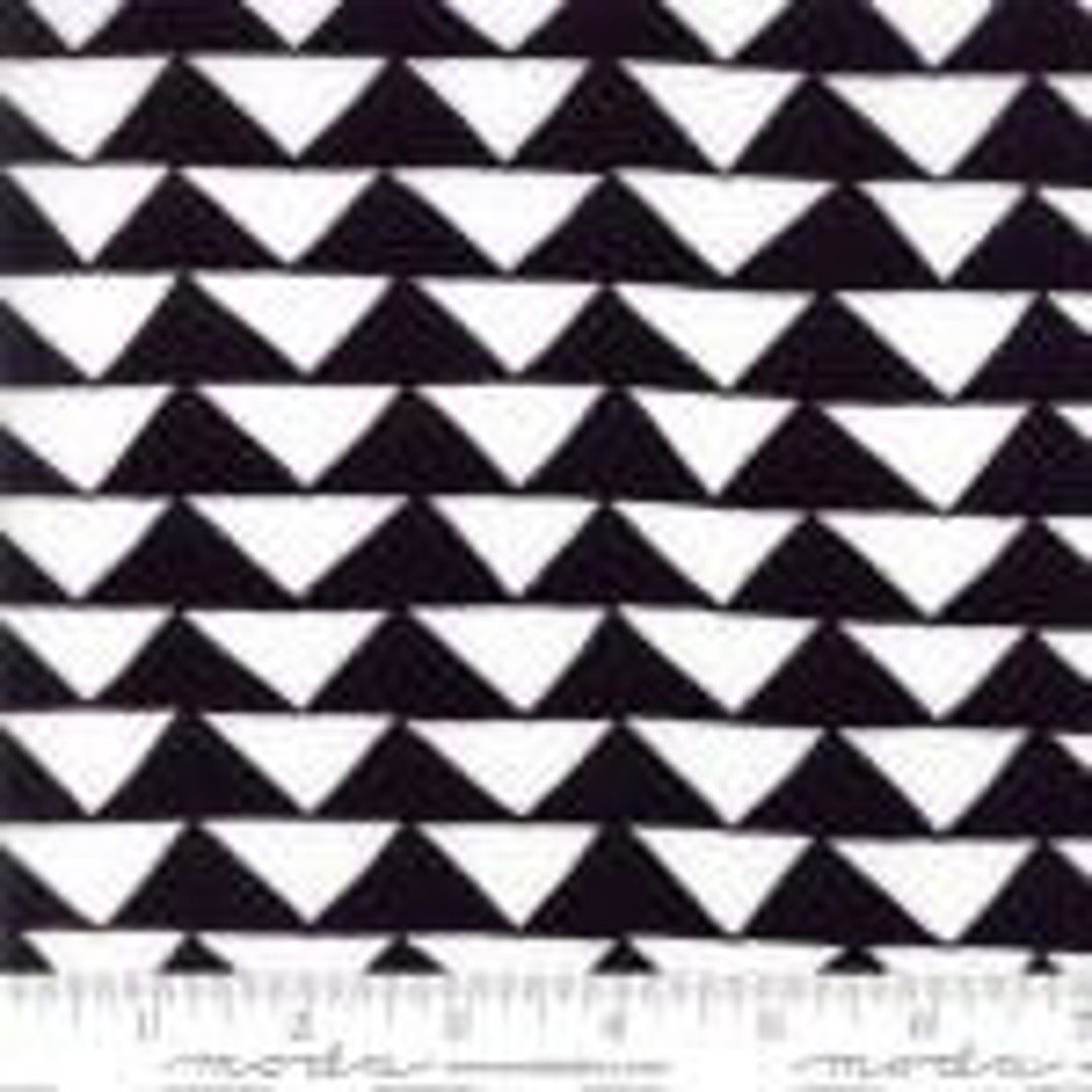 Thicket 1/2 Yard Triangles Black and White Gingibar Moda OUT OF PRINT ...
