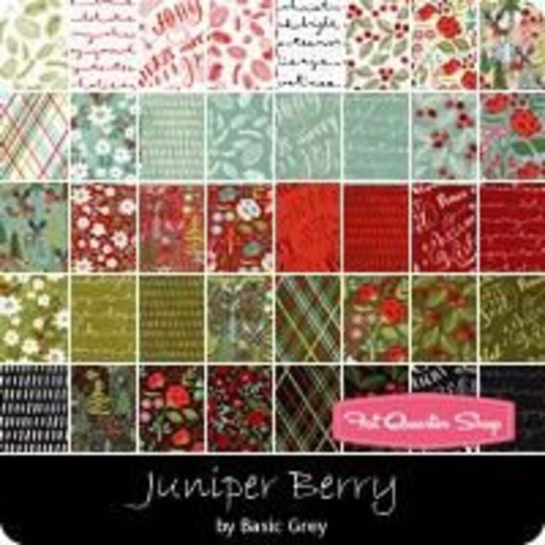 Juniper Berry Jelly Roll Basicgrey Moda Cotton Fabric - Christmas ...