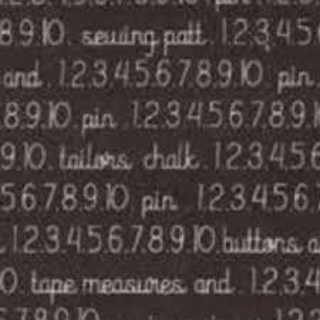 Chestnut Street 1/2 Yard Chalkboard Black Fig Tree Moda Out of Print ...