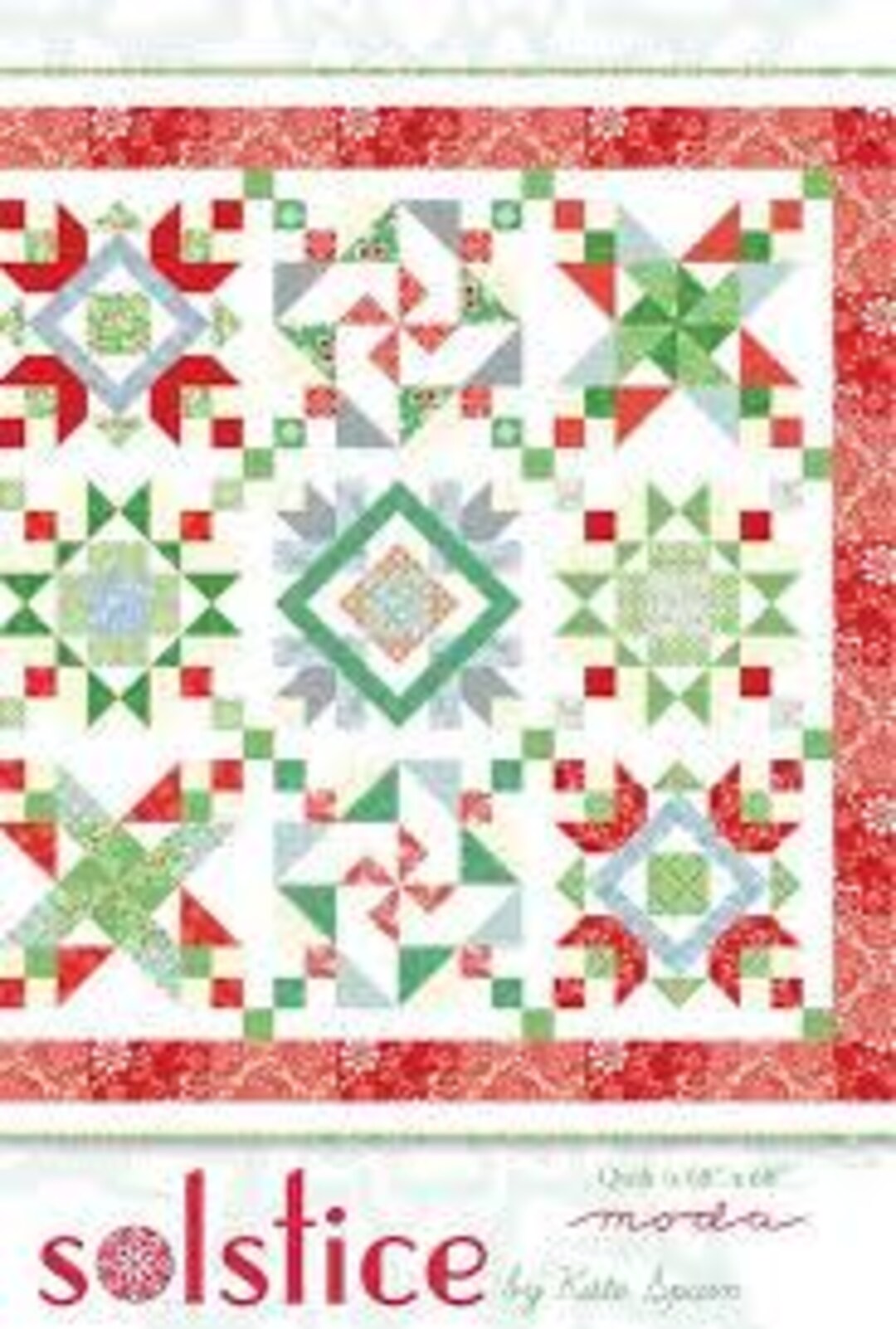Solstice - From Moda by Kate Spain Printed Sampler Quilt Pattern 68x68 ...