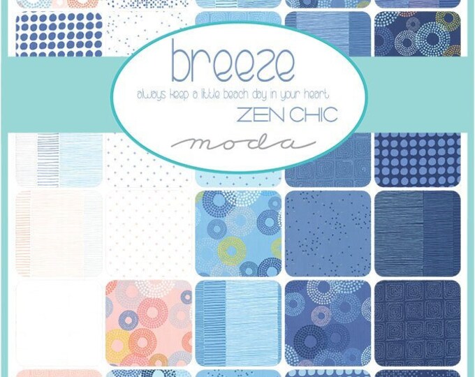 Breeze Jelly Roll Zen Chic Moda OUT OF PRINT Precut Cotton Quilting ...