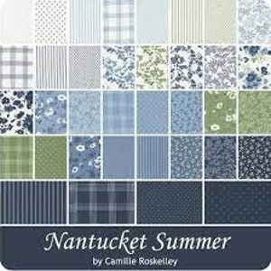Nantucket Summer Layer Cake 42 Ten Inch Squares Camille Roskelley Moda Out of Print 100% Cotton ...