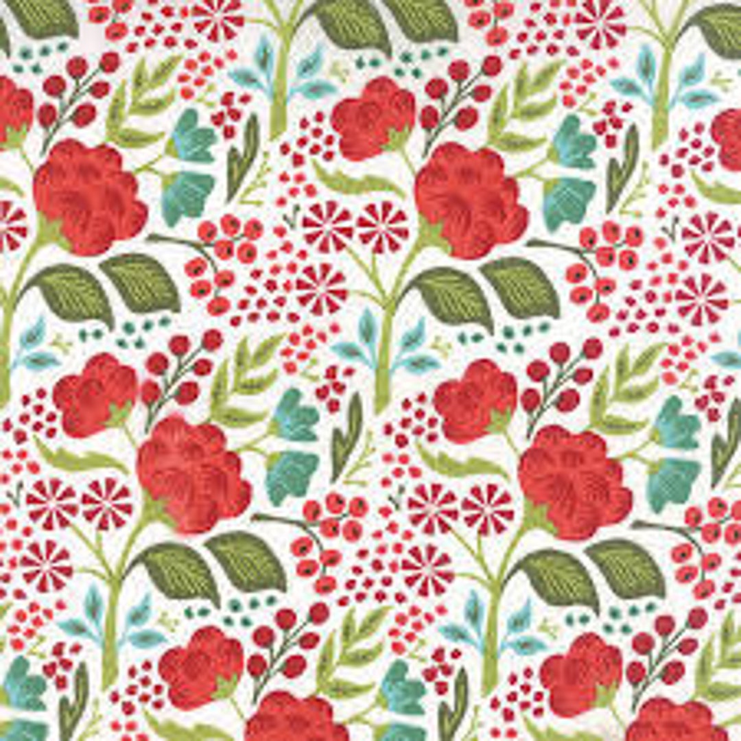 Juniper Berry Basic Grey Moda Continuous HALF YARD Christmas Fabric ...