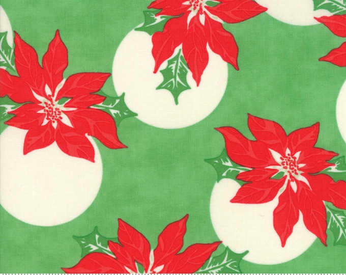Swell Christmas Continuous HALF YARD Urban Chiks Green Polka Dot ...