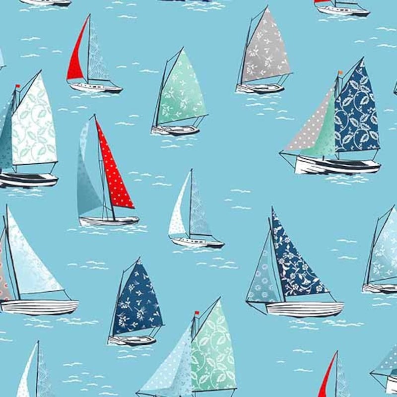 Sailboat Fabric - Etsy