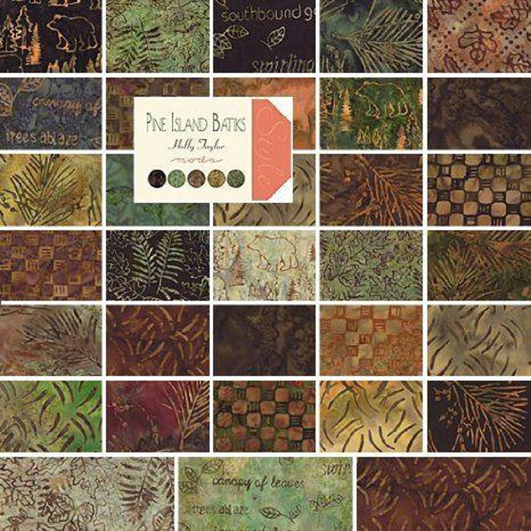 Pine Island Batiks Layer Cake Holly Taylor Moda OUT OF PRINT Precut ...