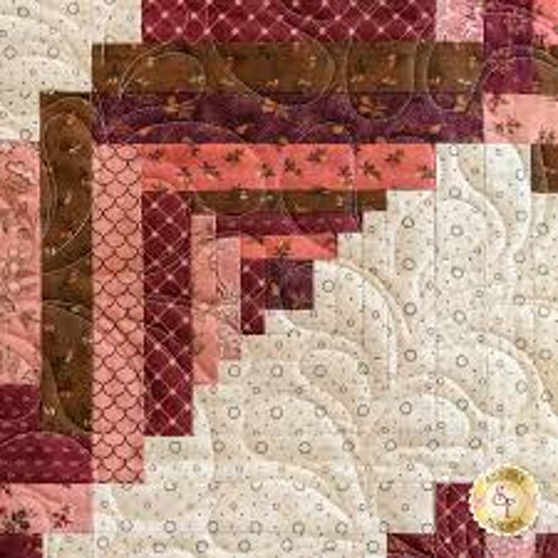 Chocolate Covered Cherries Quilt Kit Log Cabin Bouquet Kim Diehl Henry ...