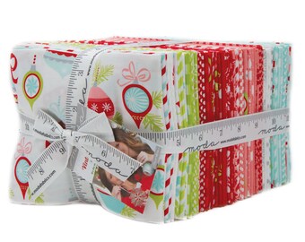 Vintage Holiday Charm Pack Bonnie and Camille Moda 100% Cotton Fabric Precut 42 Five Inch ...