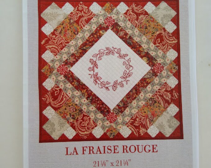 La Fraise Rouge Paper Pattern French General 21x21 Wall Hanging Fat ...